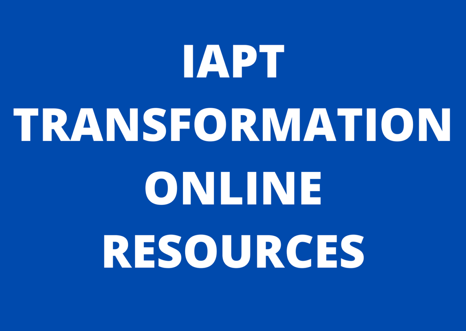 Talking Therapies - Transformation Partners in Health and Care